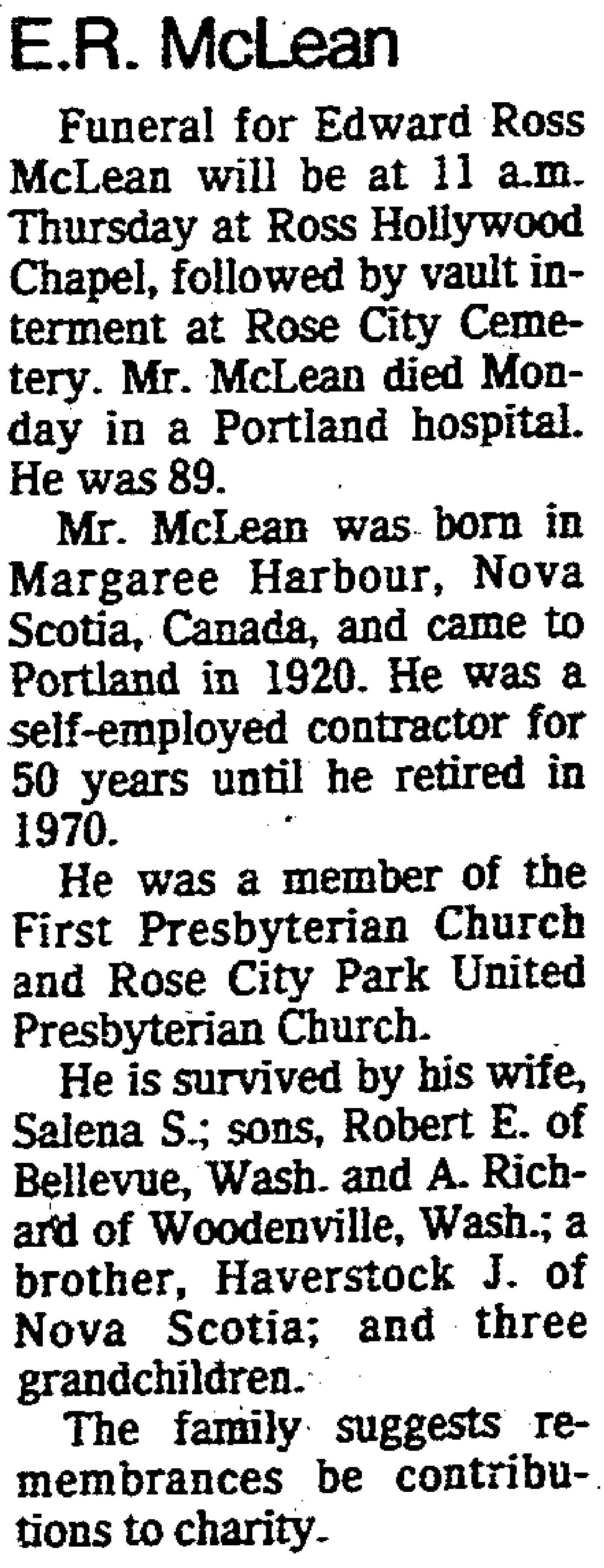 Edward R. McLean 1922-1970 « Alameda Old House History